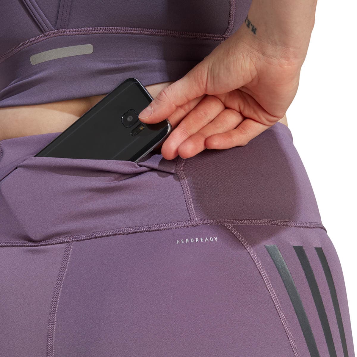 Køb adidas Daily Run 3-Stripes 7/8 Løbetights Dame