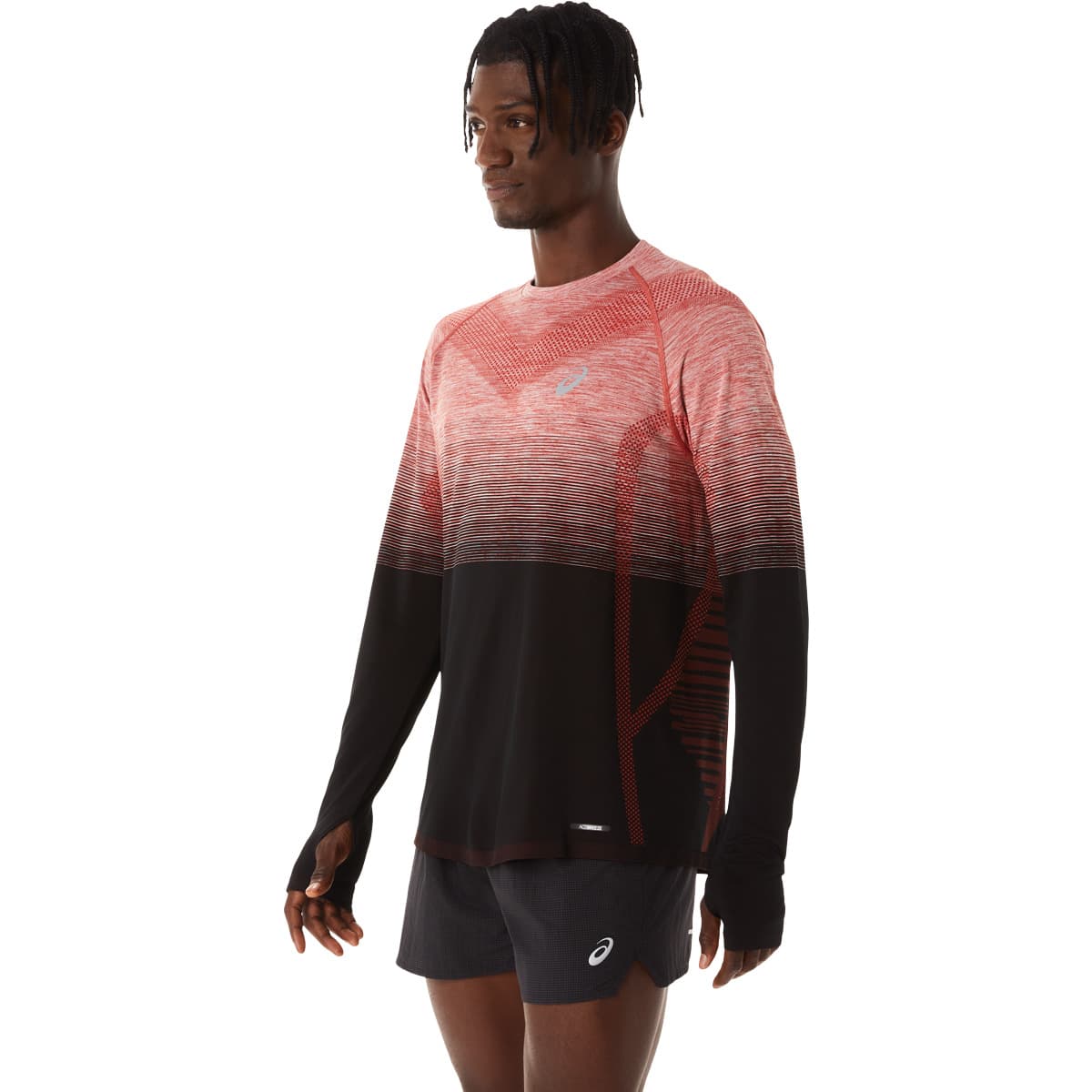 Køb Asics Seamless Langærmet Løbe T-shirt Herre - Rød / Sort